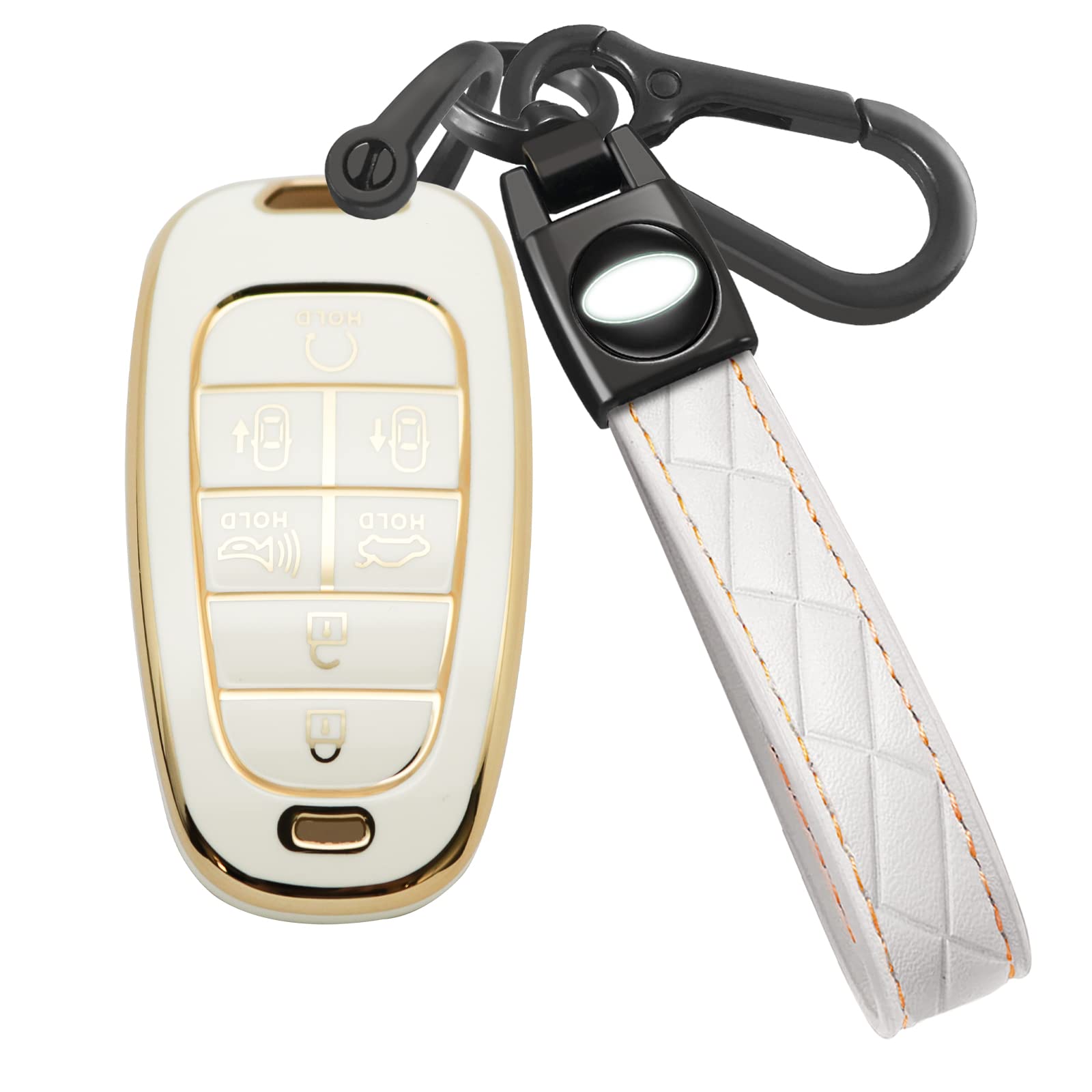 Amazon.com: COZLA for Hyundai Key Fob Cover with Keychain Soft TPU Car ...