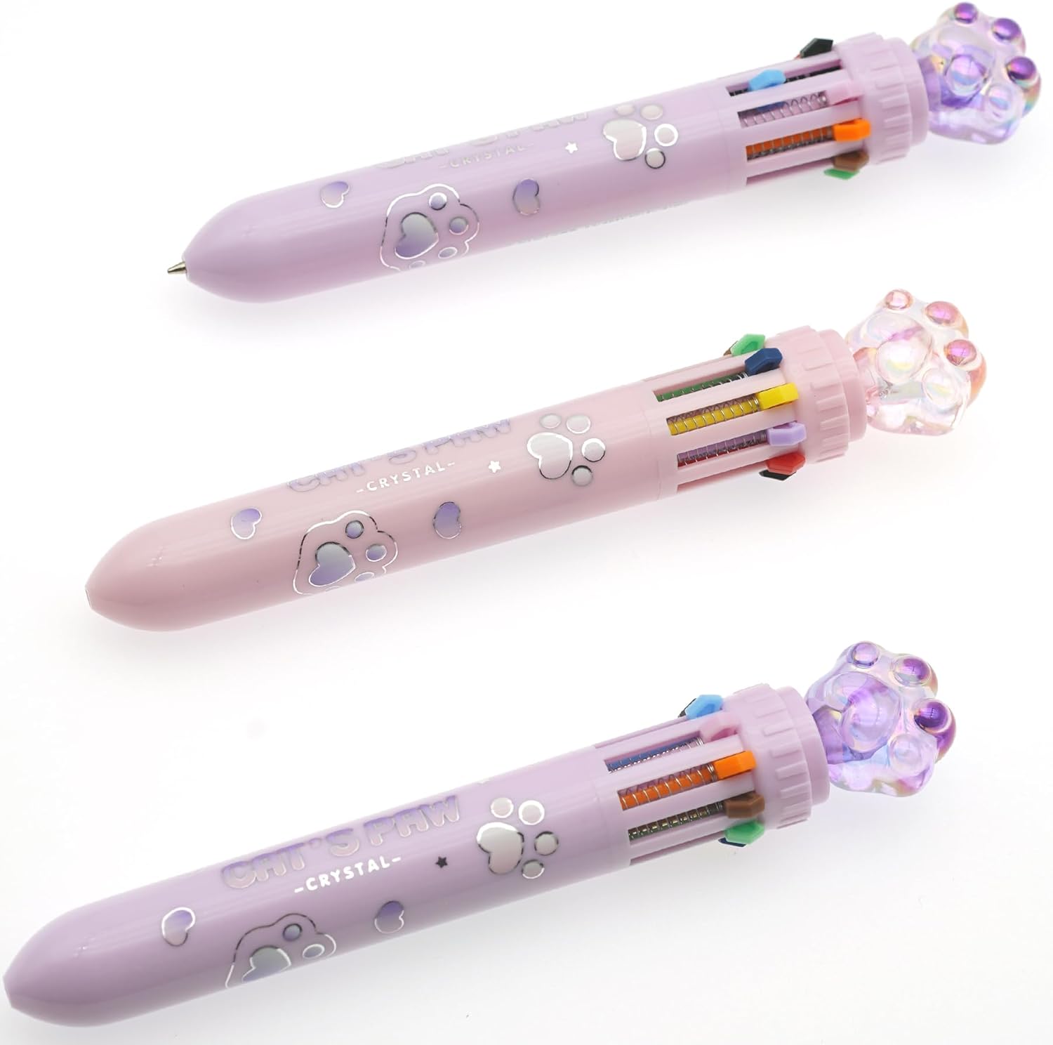 Amazon.com: YEEMO 3-Pack Multi Color Pens All in One, 0.7 mm 10 in 1 Multicolor Ballpoint Pen ...