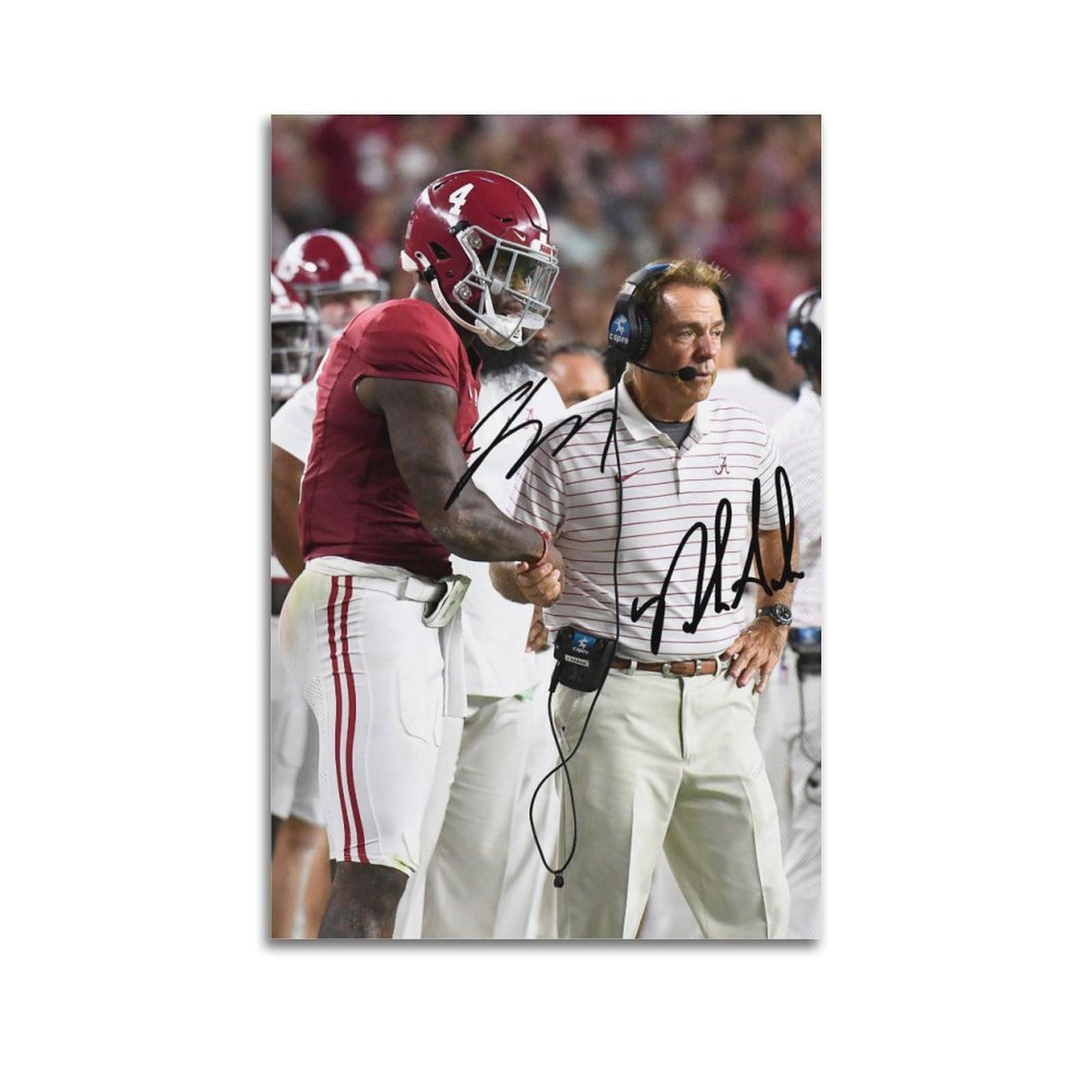 Amazon.com: VALBEL Nick Saban Jalen Milroe Signed Poster Wall Art Decor ...
