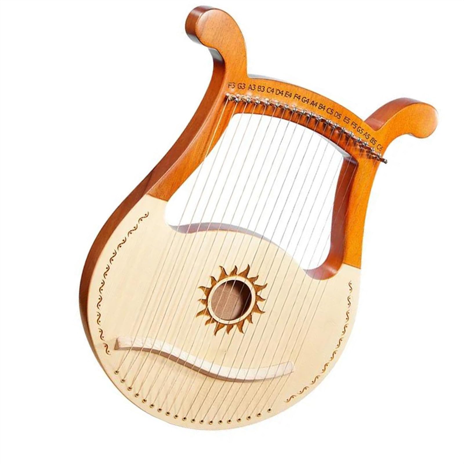 7 String Wooden Lyre Harp DIY Musical Instrument Kit Abaodam 7 String ...