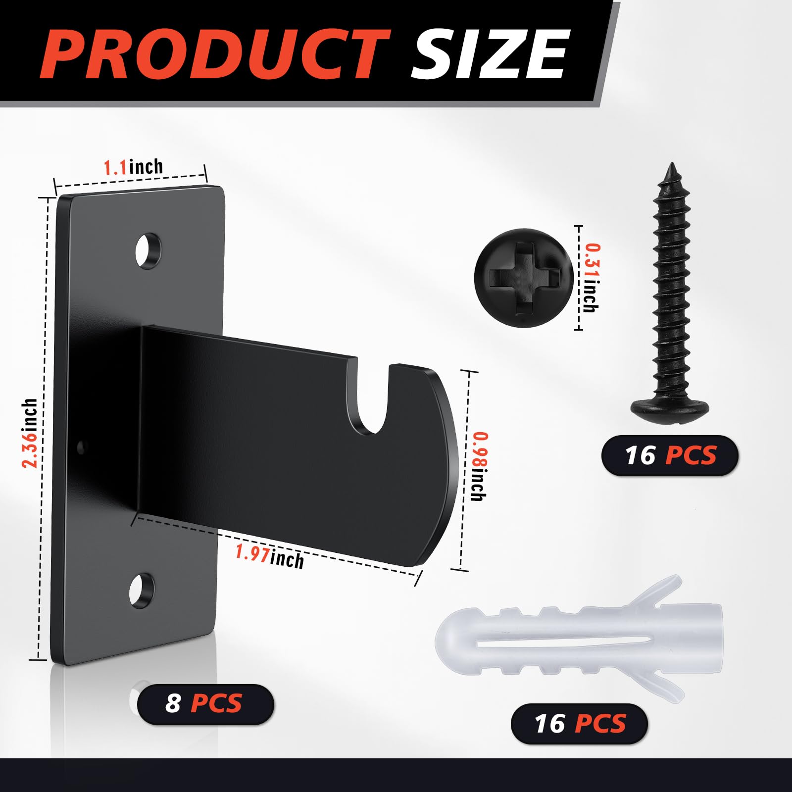 Trellis Brackets BENLIUDH Wall Brackets For Gridwall, Black Gridwall ...
