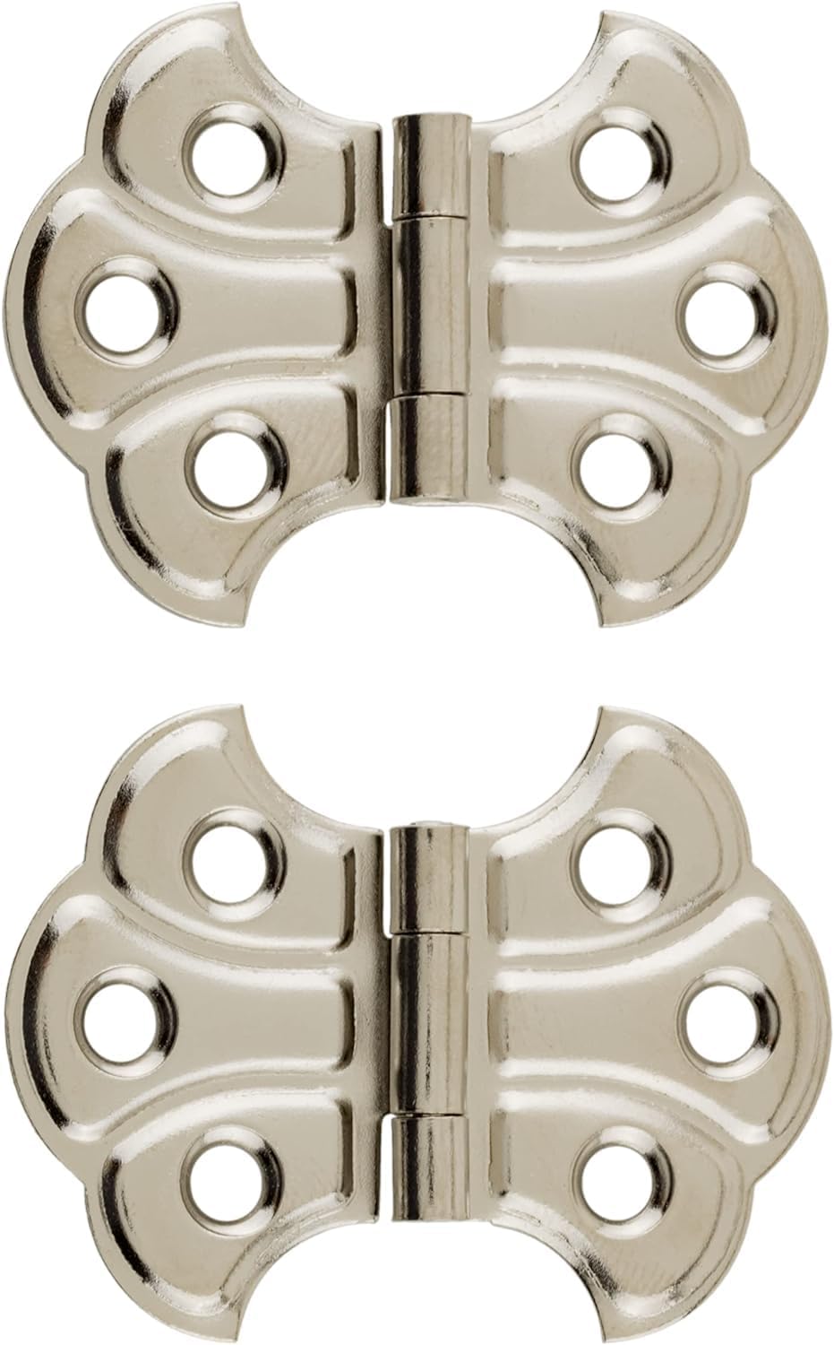 Polished Nickel Butterfly Hinge | Pack of 20 | Cabinet, Cupboard Door ...
