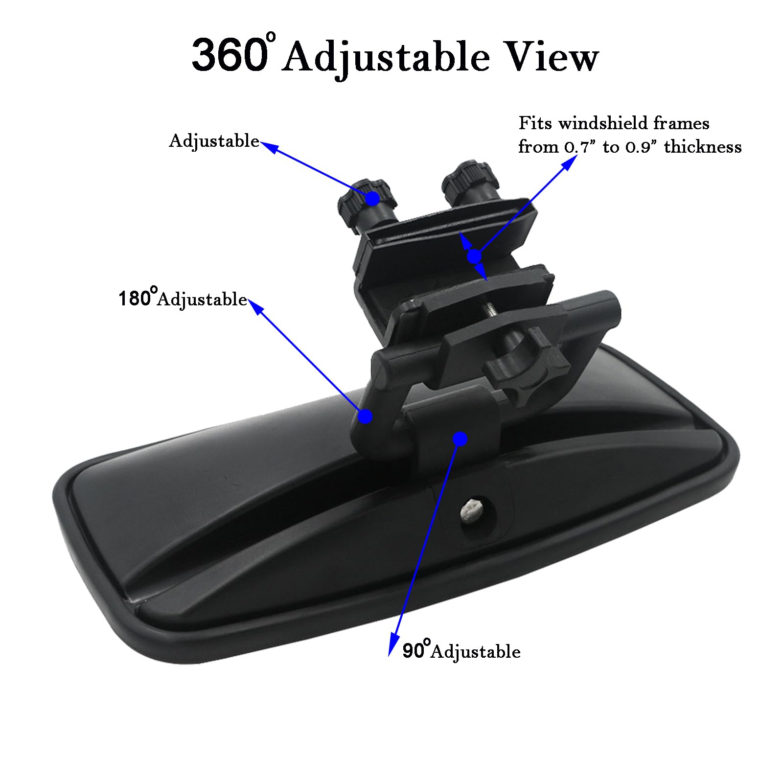 Snapklik.com : Boat Mirror, 13x6 Inch Boat Rear View Mirror