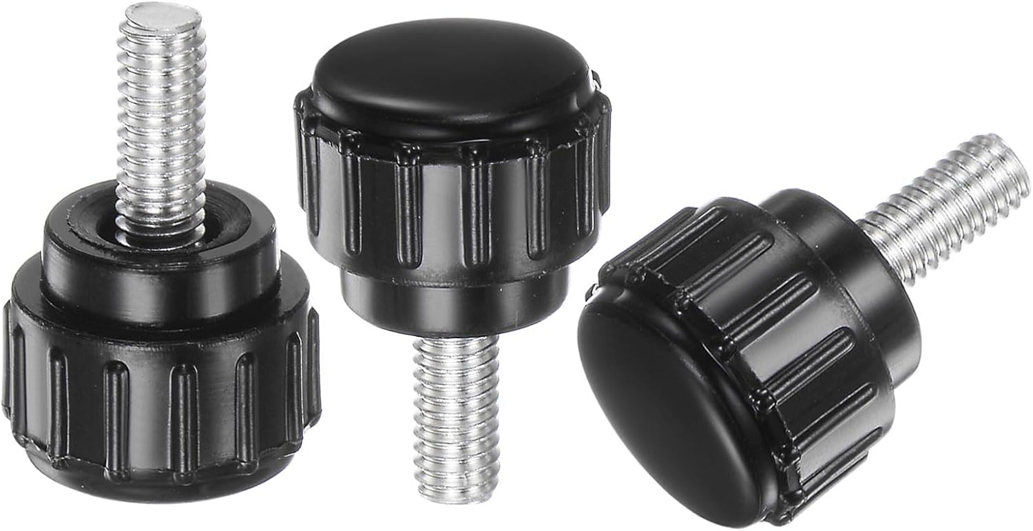 Amazon.com: uxcell 40pcs M4 x 10mm Male Thread Knurled Knobs, Thumb ...