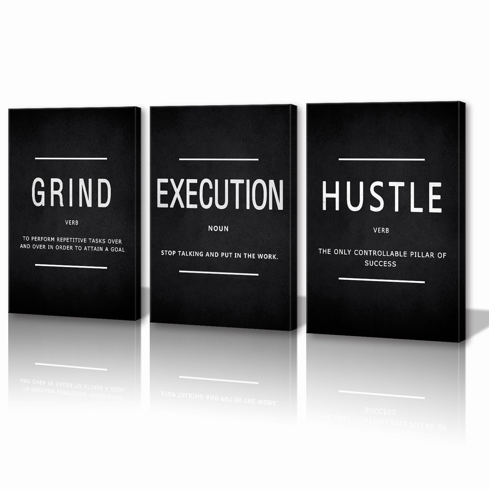 Amazon.com: Grind Hustle Execution Wall Art Motivational Wall Decor ...
