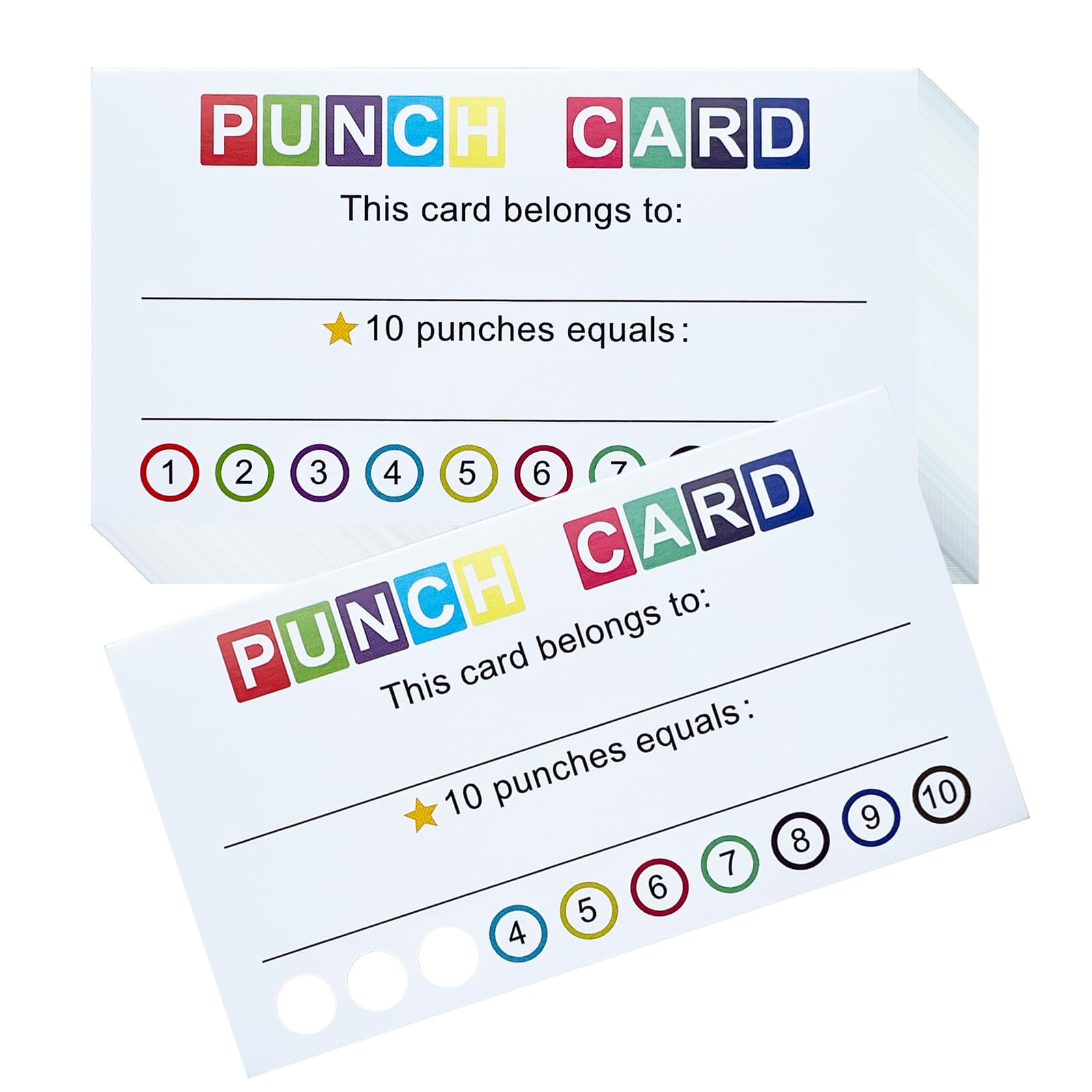 Amazon.com : 200 Pcs Punch Cards for Classroom, Loyalty Punch Cards for ...