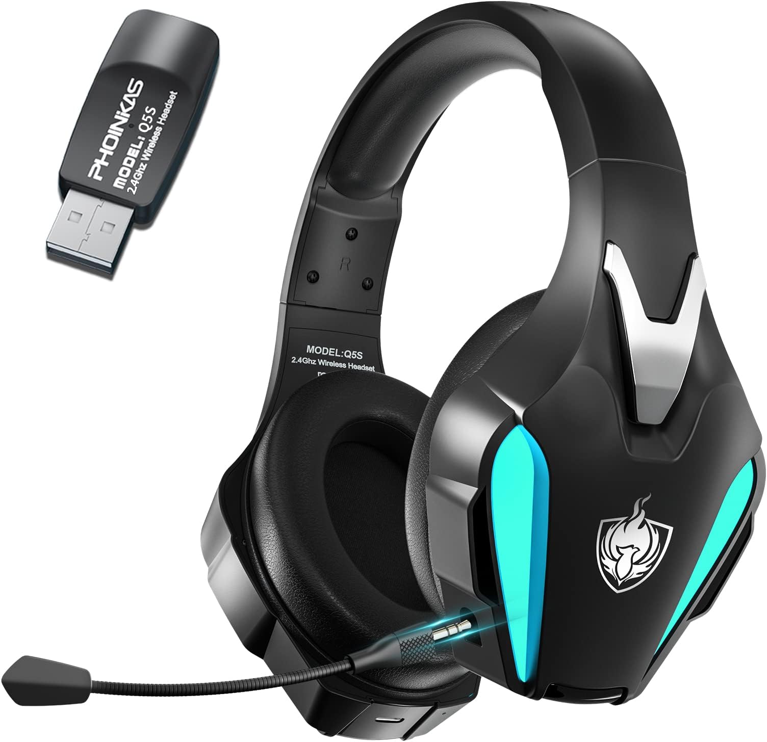 NUBWO G06 Double Casque Gaming sans Fil avec Microphone pour PS5, PS4 ...