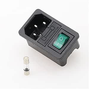 Amazon.com: HALONE 1Pcs Rocker Switch Fused IEC 320 C14 Power Socket ...