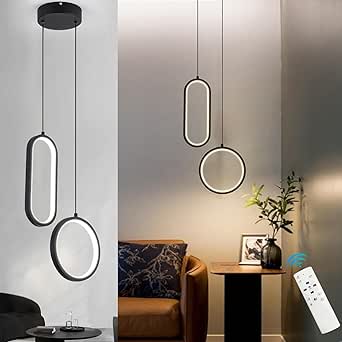 Jyforid Black LED Pendant Light Modern LED Pendant Light Fixture ...