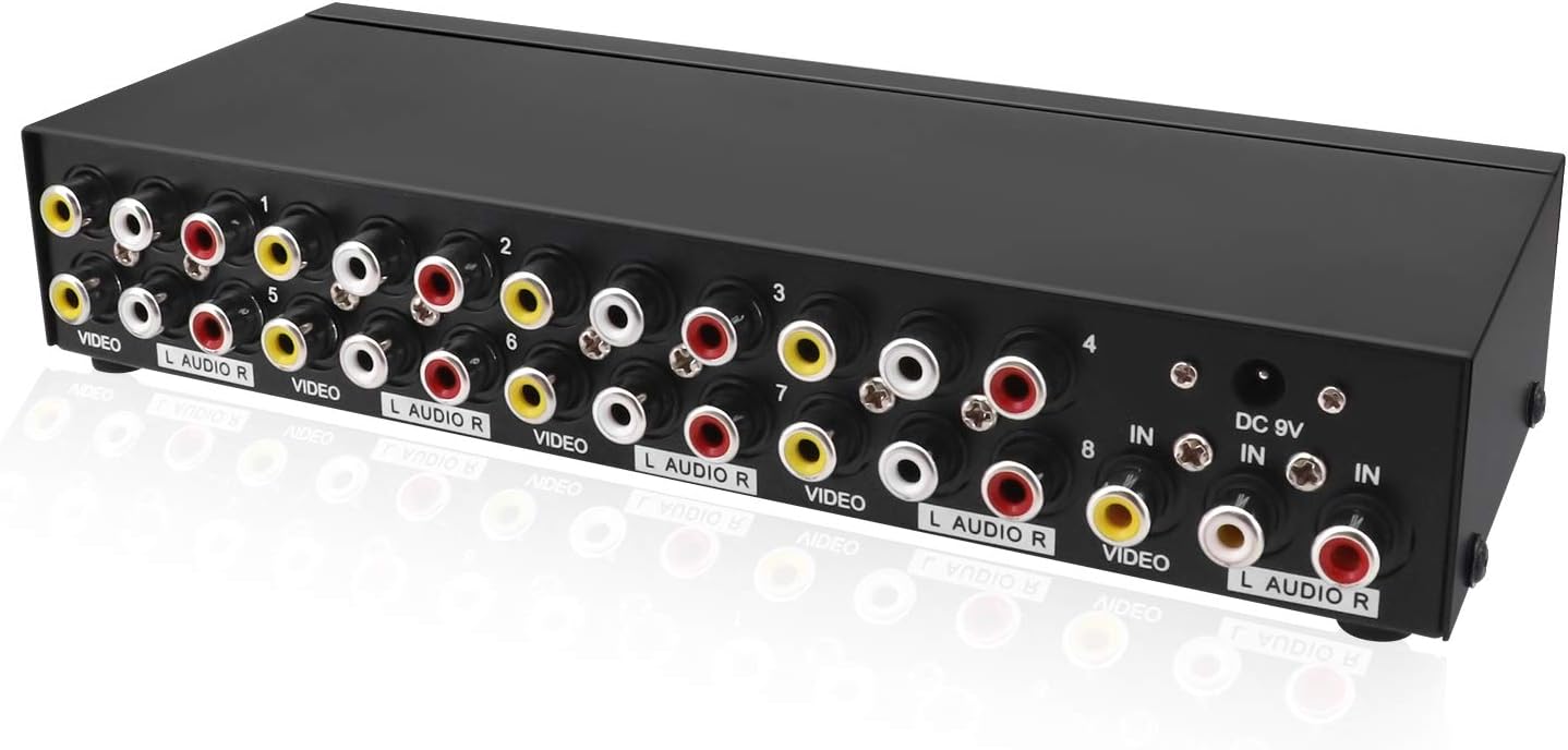 QiCheng&LYS 1 In 8 Out 3 RCA AV Audio Video Splitter Verstärker für ...