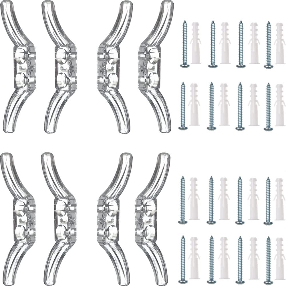 Cutelec 8pcs Clear Cord Cleat for Child Safety and 16pcs Screws for ...