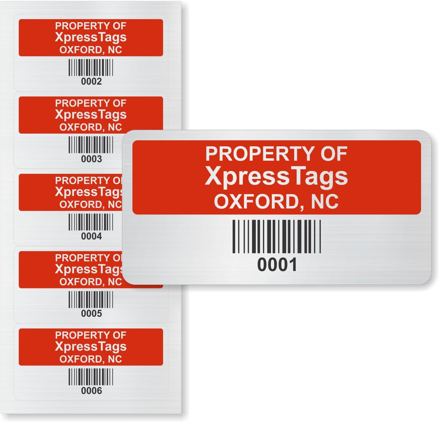 Amazon.com: XpressTags 1" x 2" Custom Asset Labels with Barcode ...