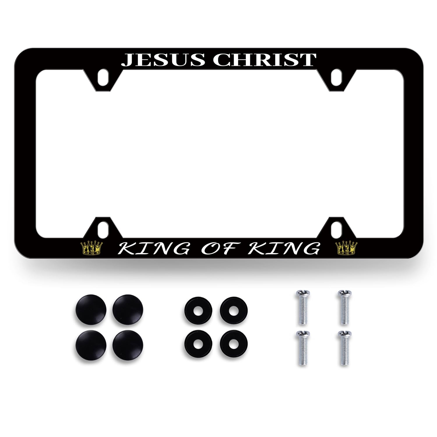 Amazon.com: Jesus License Plate Frame Christian Jesus Christ King of ...