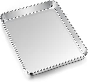 Stainless Steel Baking Tray, Homikit Rectangle Sheet Pan for Cookie ...
