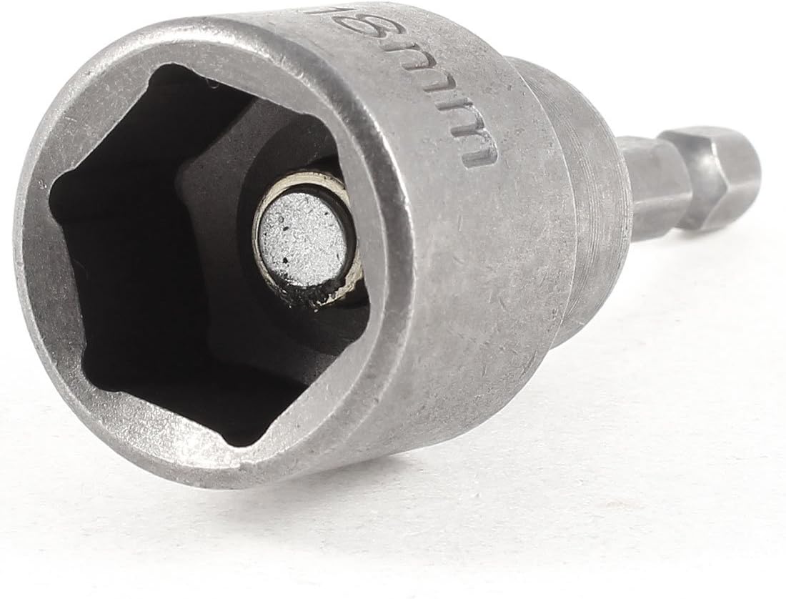Uxcell 6.35mm Shank 18mm Hex Socket Magnetic Wrench Nut Driver Bit ...