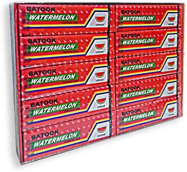 Batook Chewing Gum Watermelon Flavour 20 Sticks 250g (Imported ...