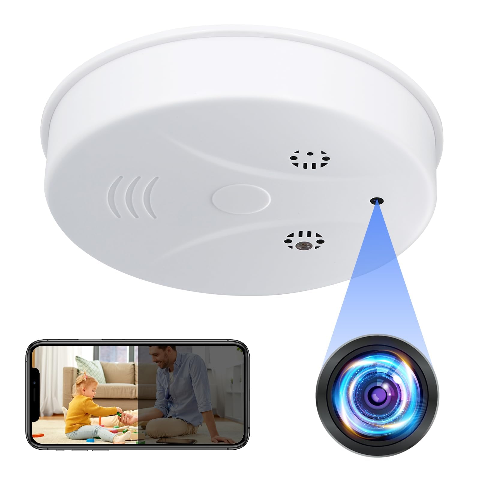 Nisanuki Caméra Espion WiFi, 5G/2,4G WiFi Mini Camera Cachée Détecteur ...