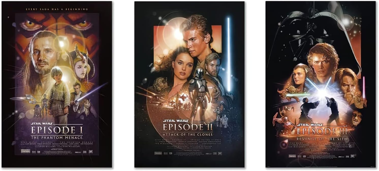 Amazon.com: POSTER STOP ONLINE Star Wars Episode I, II & III - Movie ...