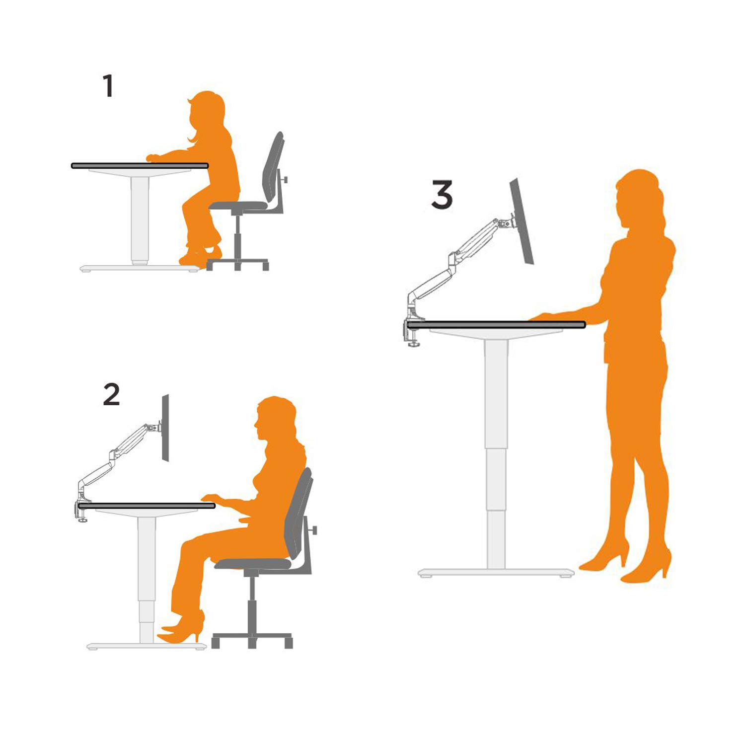 Buy Maclean MC-790 Desk Frame Office Table Frame Manual Height ...