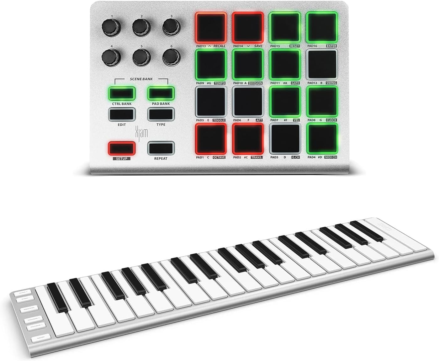 Amazon.com: Xkey 37 USB + Xjam USB | Mobile MIDI Keyboard + Controller ...