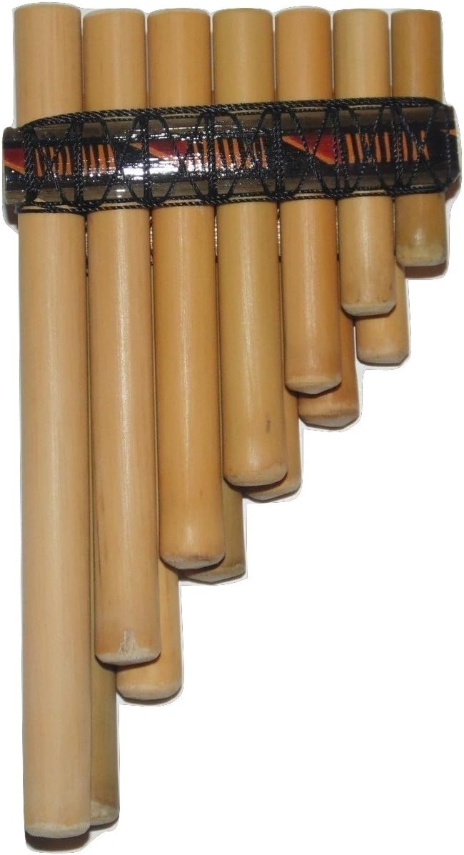 Amazon.com: Bamboo Pan Flute 22 Pipes Natural Bamboo Tuned Mi Minor ...