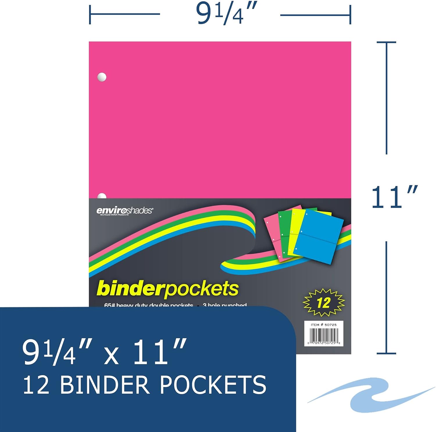 Roaring Spring Paper Products Neon Binder Double Pocket Inserts, 11″ x ...