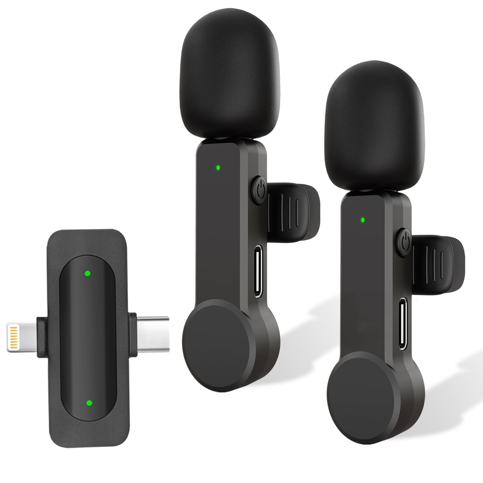 Amazon.com: NPTCL Wireless Lavalier Lapel Mini Microphone for iPhone ...