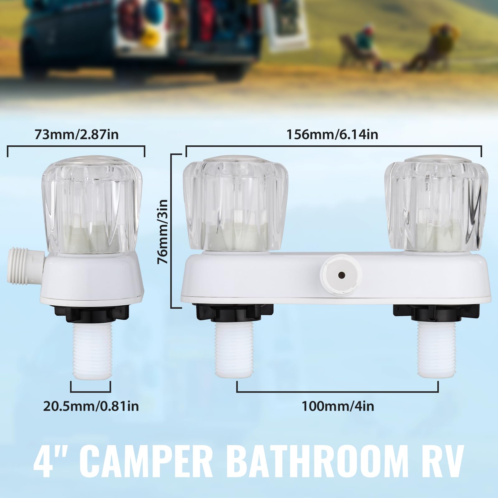 Snapklik.com : 4” Shower Valve Diverter Assembly Kit RV Shower Faucet ...