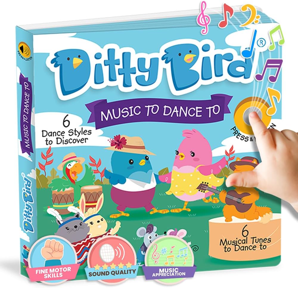 DITTY BIRD Musical Books for Toddlers | Electronic Sound Book Dance ...