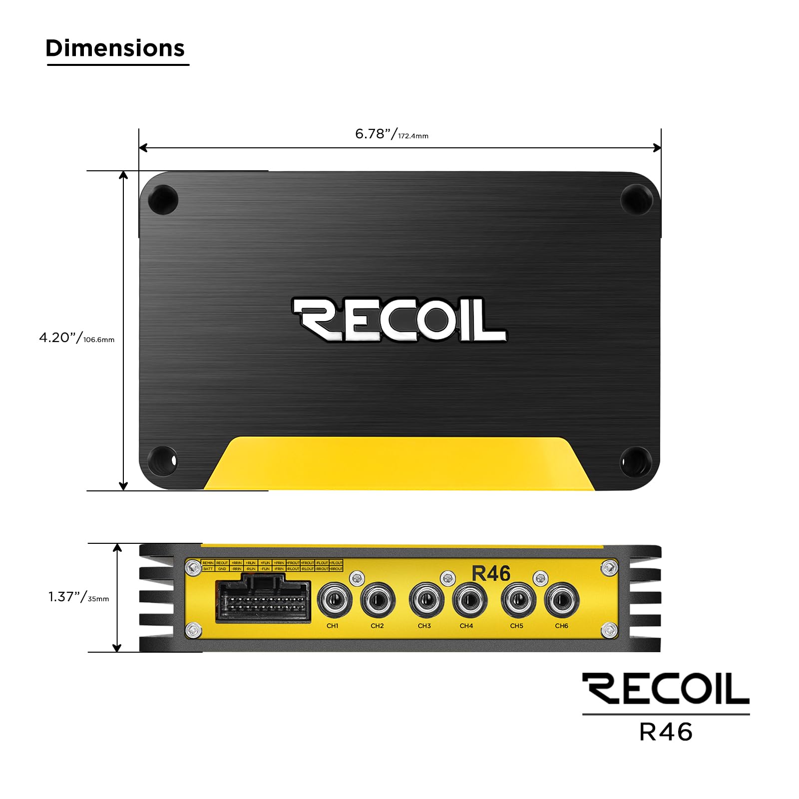Snapklik.com : Recoil R46 Car Audio DSP Digital Signal Processor Equalizer
