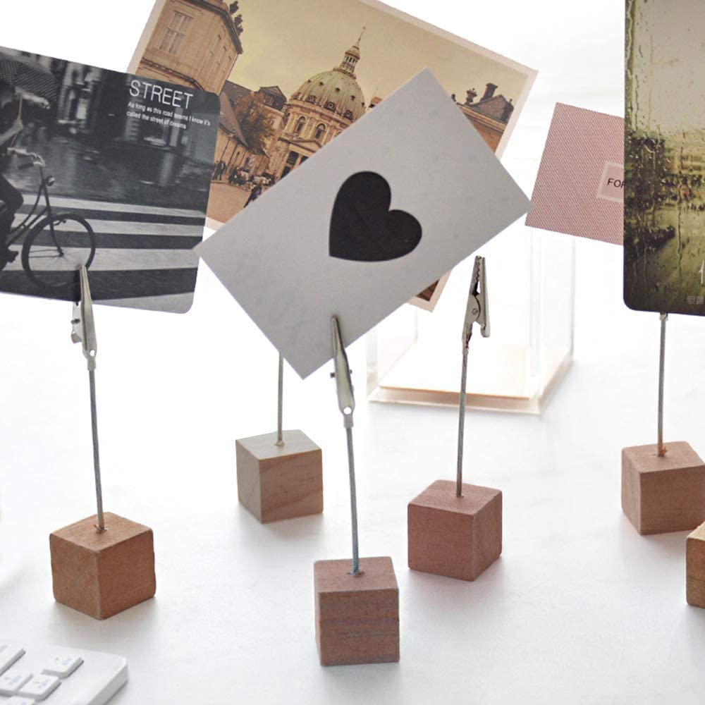 Wooden Memo Clip Holder Uxcell Place Card Holder 10pcs Memo Clip Holder ...