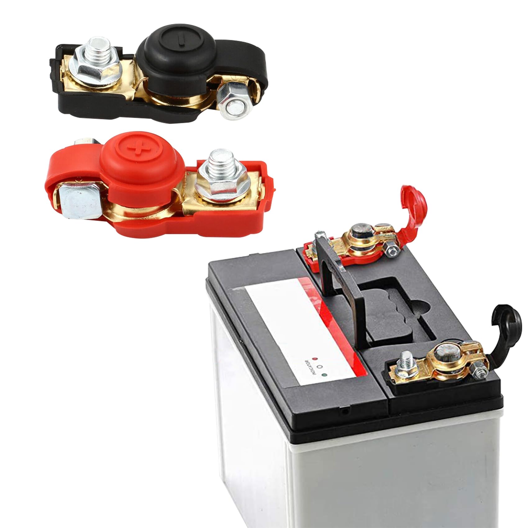 Mearo 2PCS Battery Terminal Connectors, Battery Terminals, Top Post ...