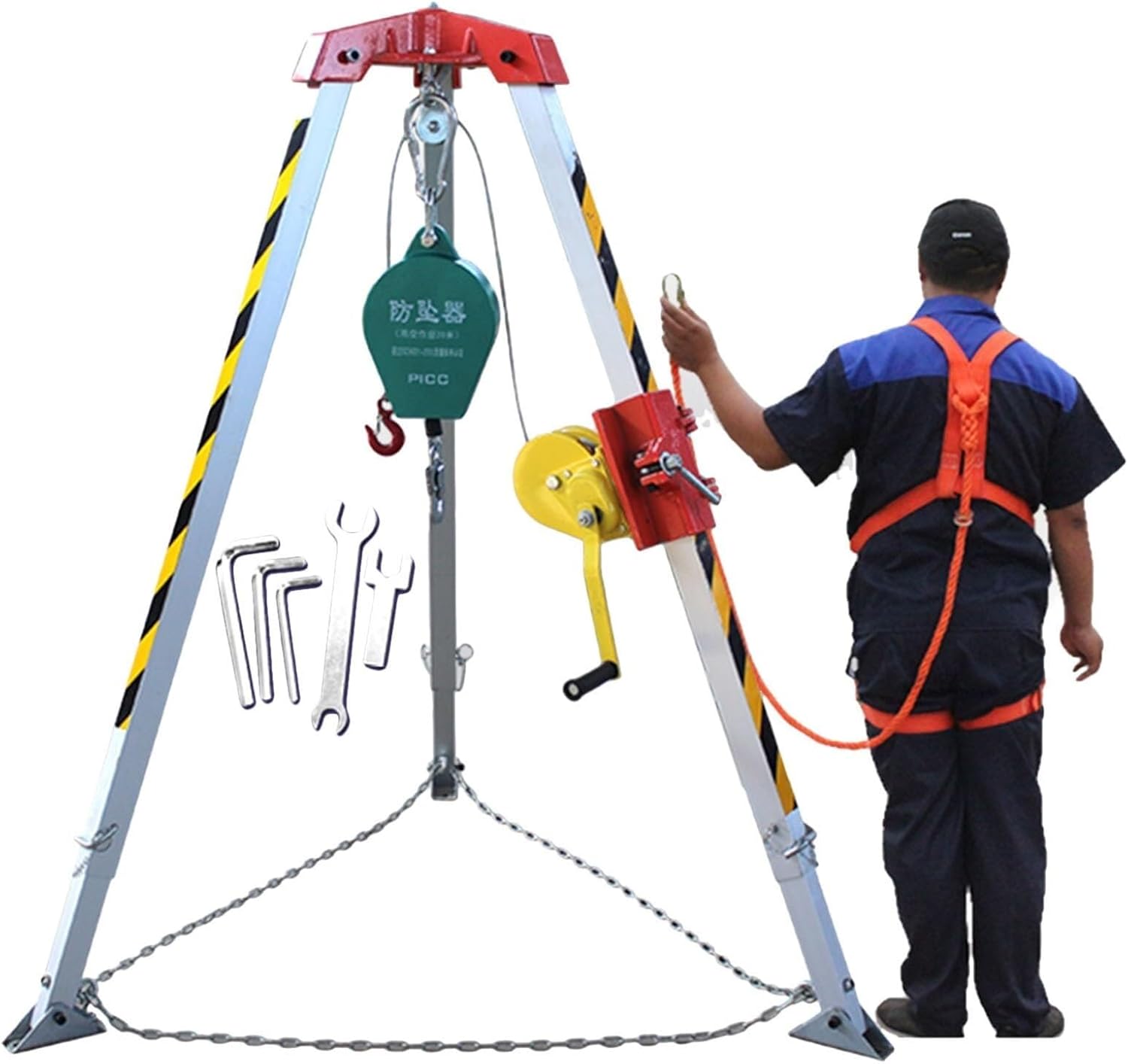 Confined Space Tripod Kit with Retractable Floor Rescue System, Storm ...