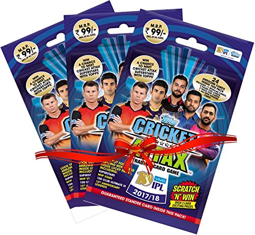 Topps Cricket Attax IPL CA 2017 Multi Combo Pack, Multi Color (Pack of ...