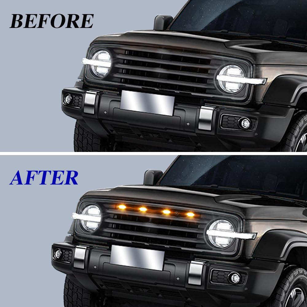 Snapklik.com : ASUBHA 4PCS Led Grill Lights, Car Front Grill Bumper ...