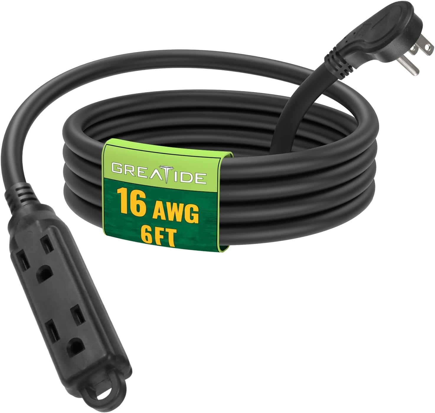 Amazon.com: PALARINE Flat Plug Extension Cord with 3 Outlets Extender ...