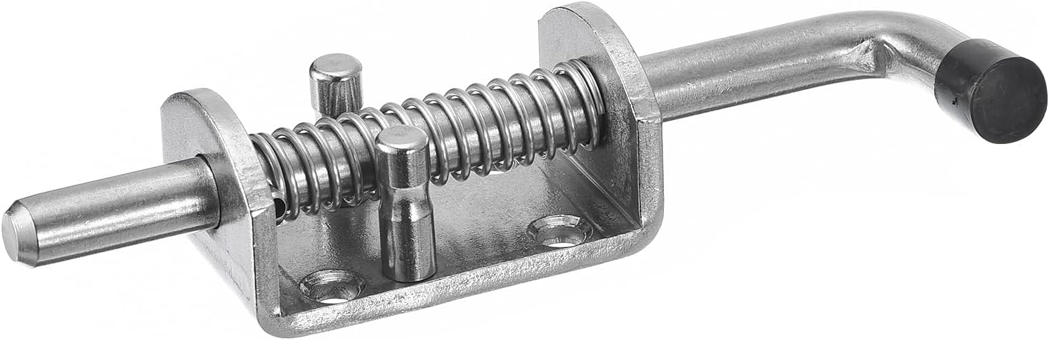 uxcell Barrel Bolt Latch, 1Pcs 12x165mm - Stainless Steel Spring Loaded ...