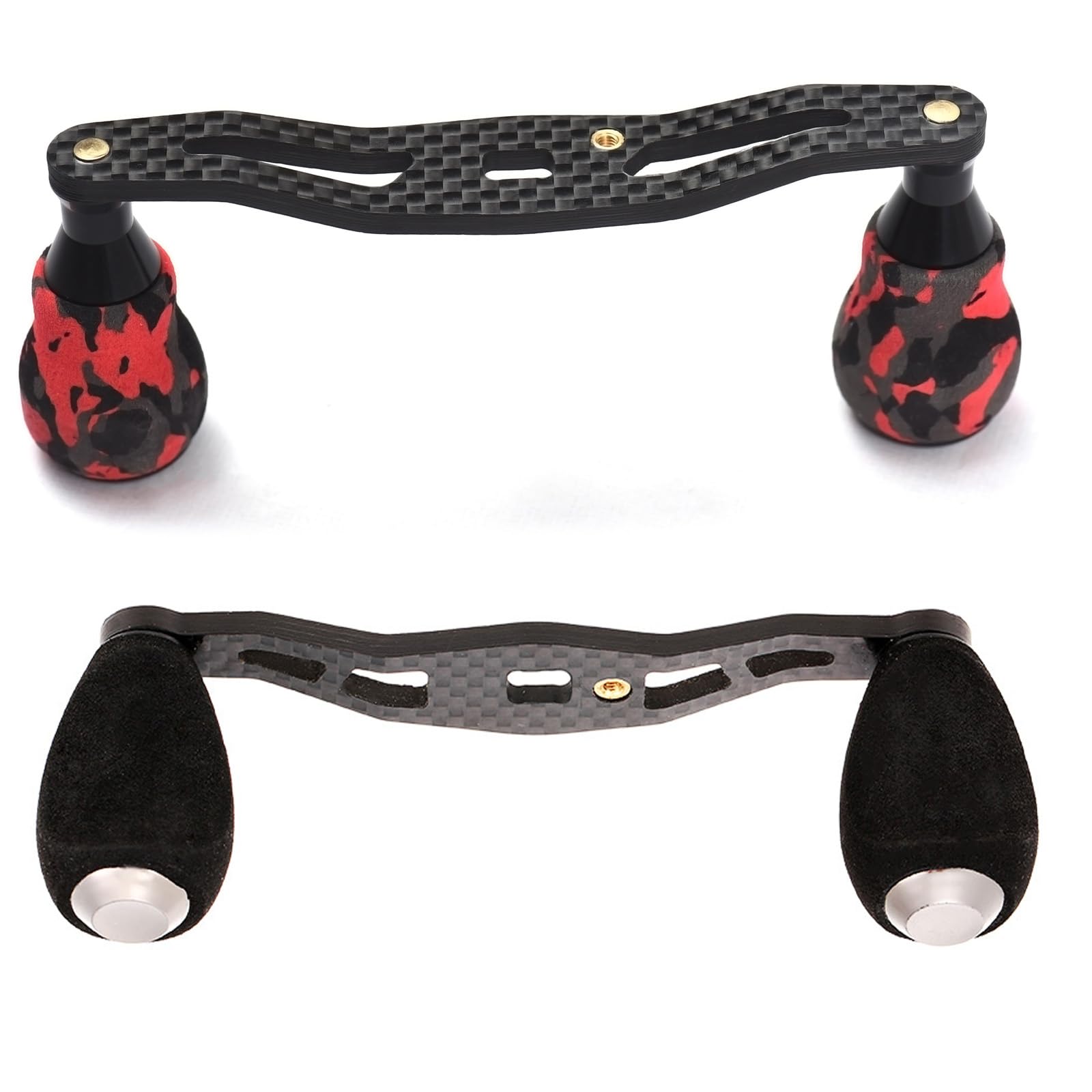 Amazon.com: Lixada 2pcs Carbon Fishing Reel Handle Carbon Baitcasting ...