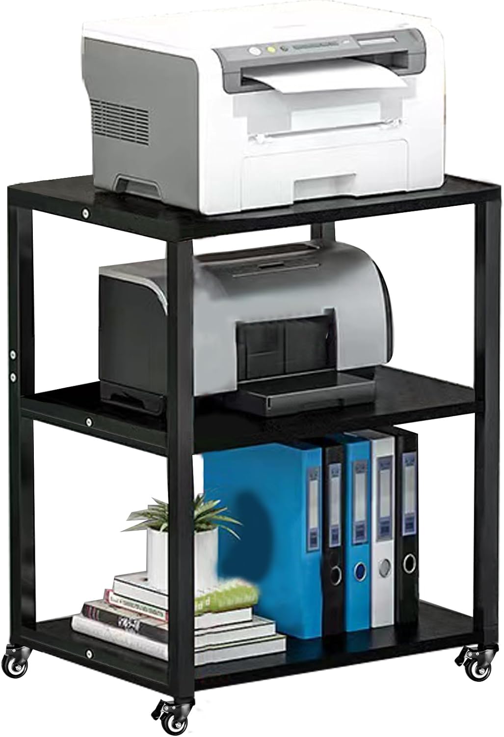 Amazon.com : EHONXI Printer Stand Rack, 3-Tier Printer Table with ...