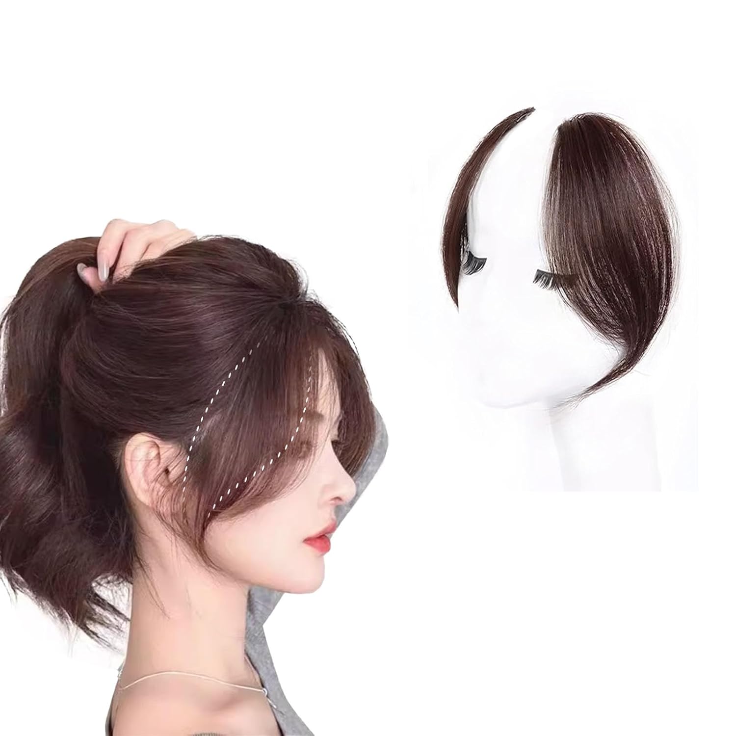 Front Hair Extensions for Women, Bangs Hairs Extensions for Womens ...