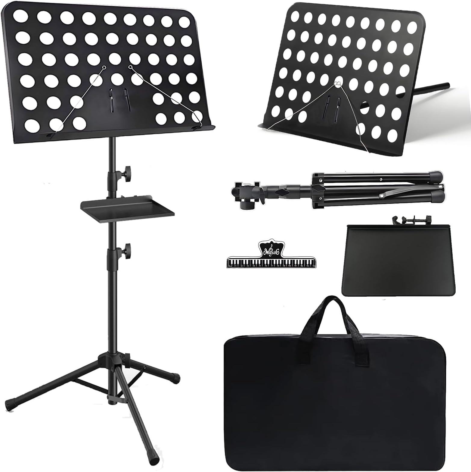 Amazon.com: BietrunPro Sheet Music Stand, Full Metal Music Stand with ...