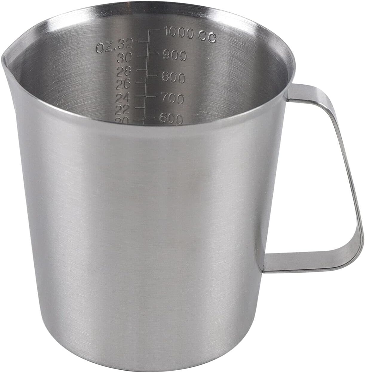 JAYEUW Edelstahl Messbecher 1000ML/32Oz 2 Messskalen ML Skala OZ Skala ...