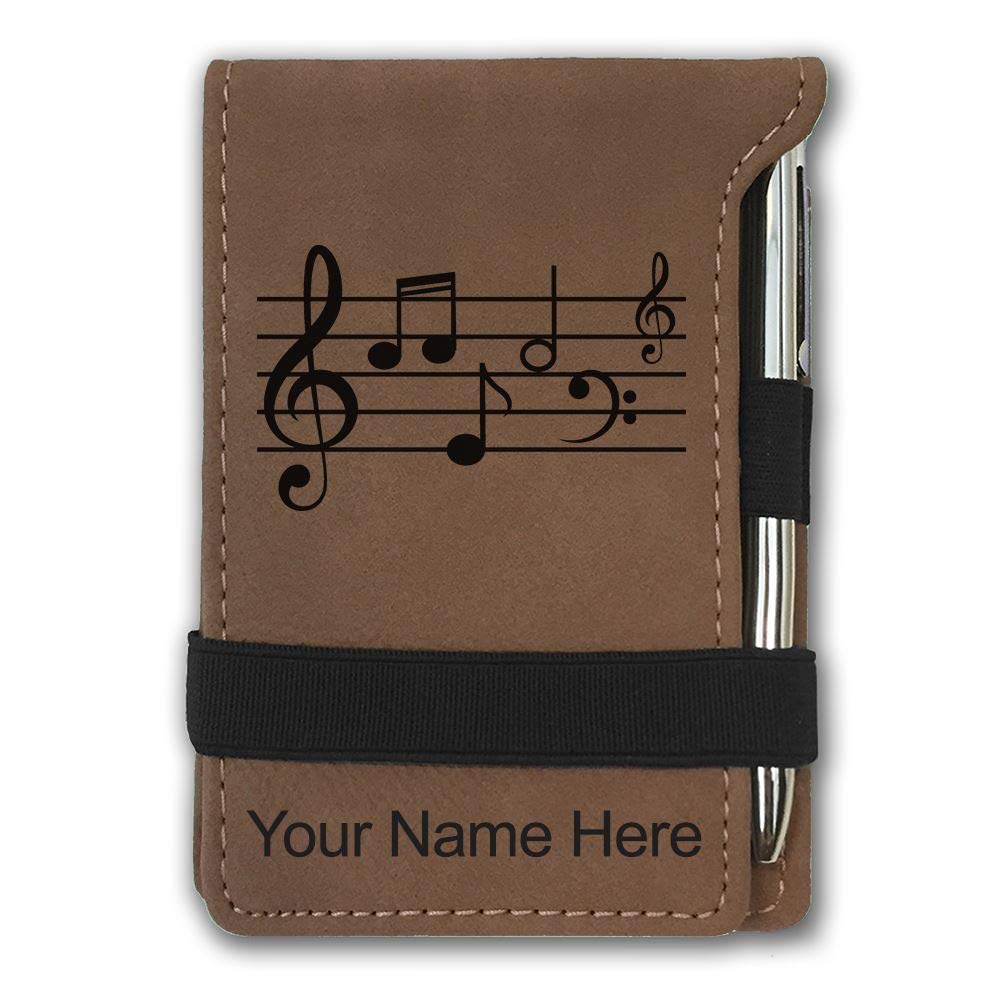 Amazon.com : LaserGram Mini Padfolio with Notepad and Pen, Music Staff ...