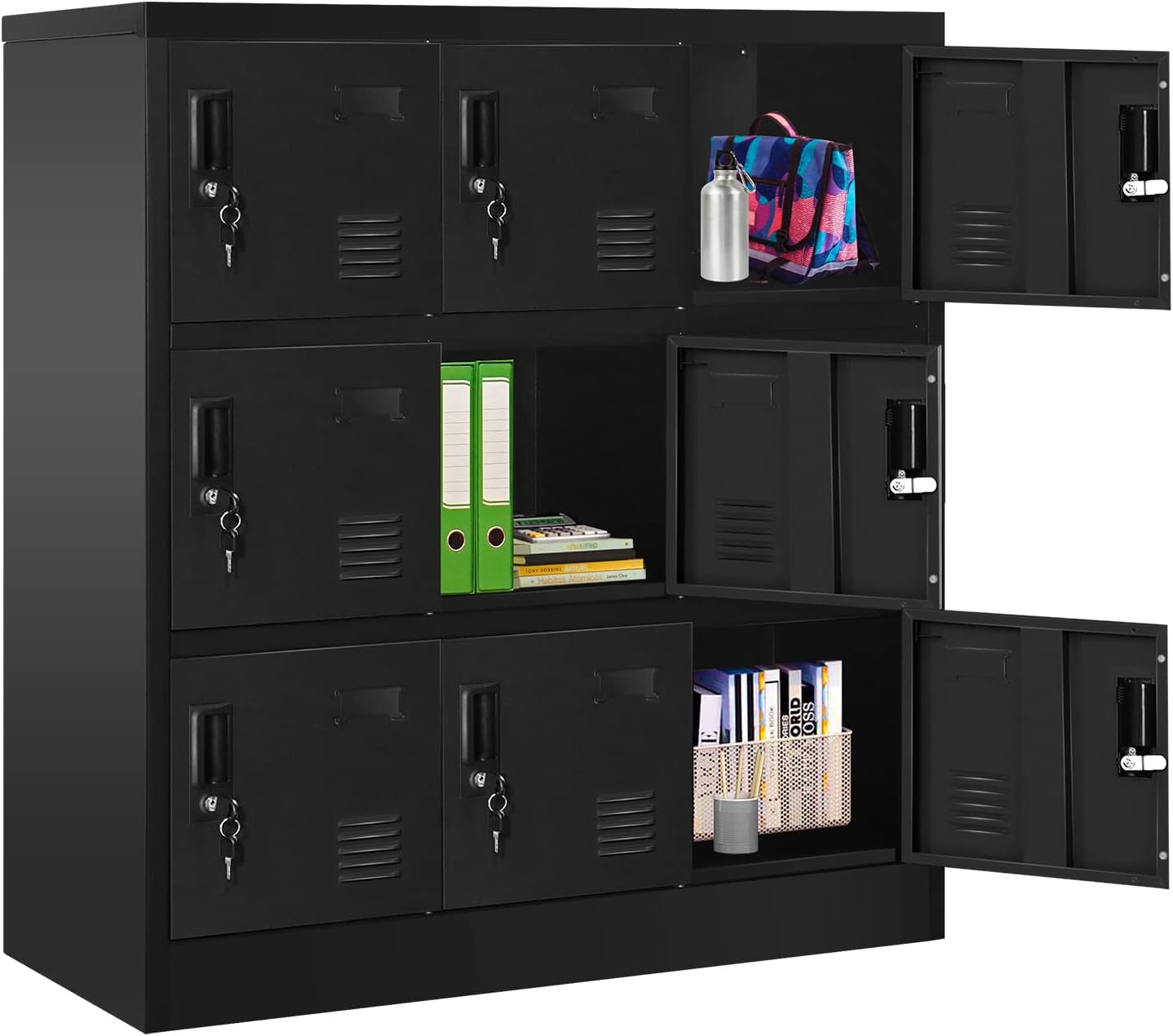 Amazon.com: Greenvelly 9 Door Storage Locker for Employee, Metal Locker ...