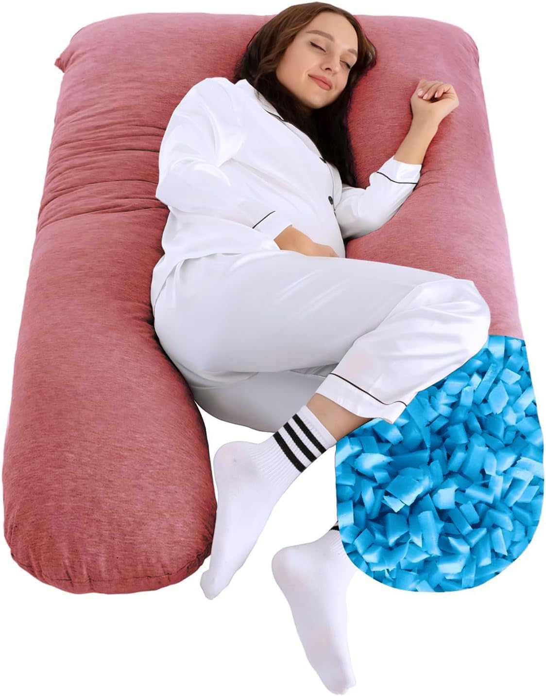 Amazon.com: Milliard U Shaped Total Body Support Pillow Memory Foam ...