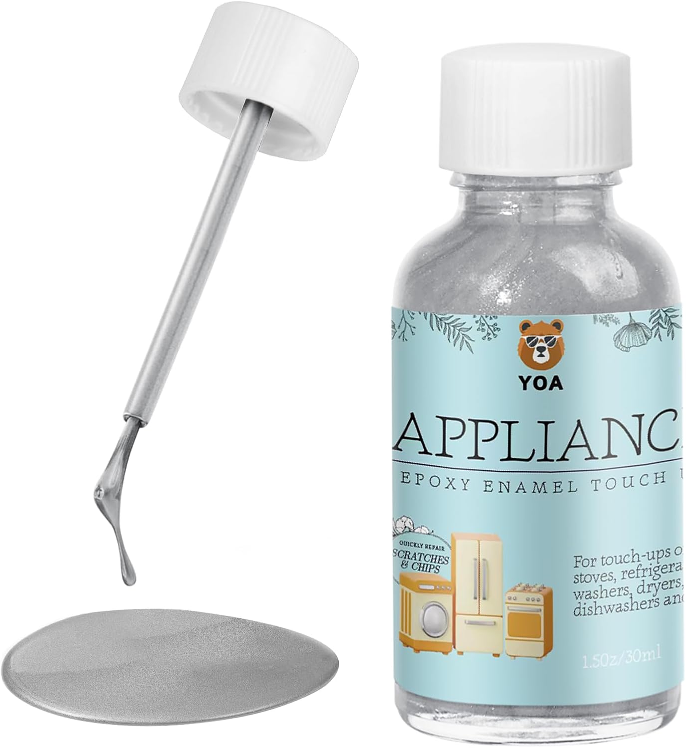 Amazon.com: YOA Silver Multi-Purpose Touch Up Paint, stainless steel ...