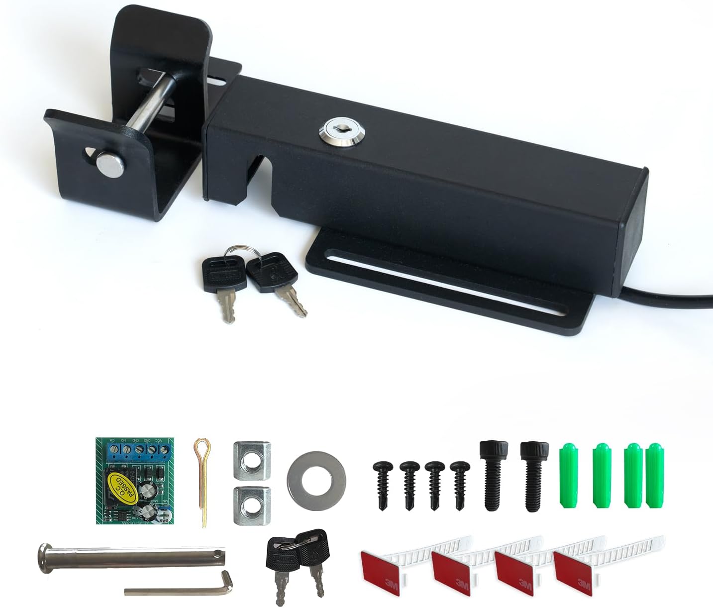 Amazon.com: Haoguo Automatic Electric Gate Lock with Solar-Powered ...