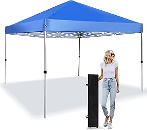 LANMOUNTAIN Pop Up Canopy 8X8 FT,Portable Sun Instant Shelter w ...