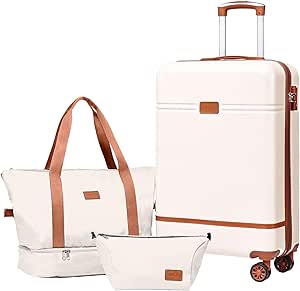 Krute Luggage Set 3 Piece Suitcase Set Carry On Luggage PC ABS ...
