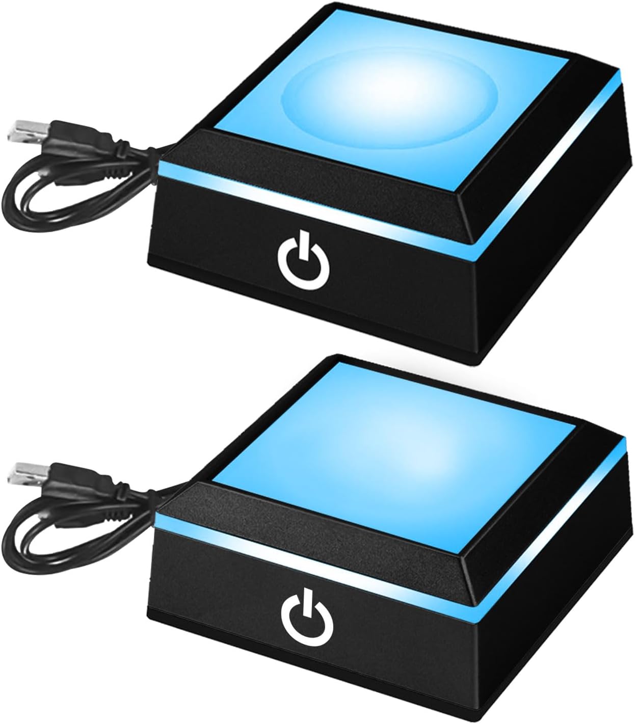 Amazon.com: Aepiraza 2Pcs LED Light Base Display Stand, Black Plastic ...